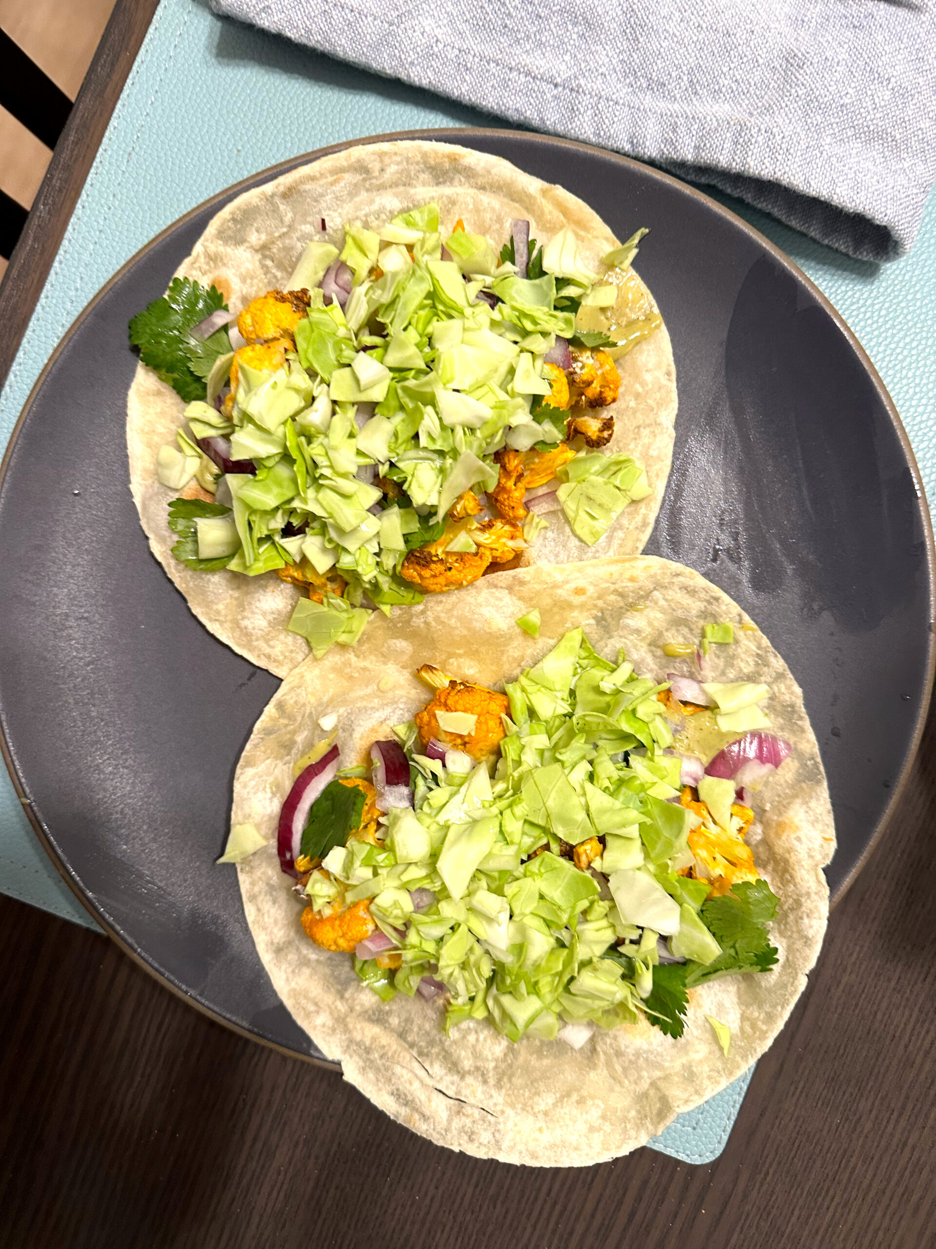 Buffalo Cauliflower Tacos - Plant Forward Sabrina