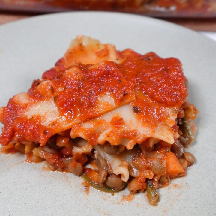 Vegan Baked Lentil Lasagna - Plant Forward Sabrina