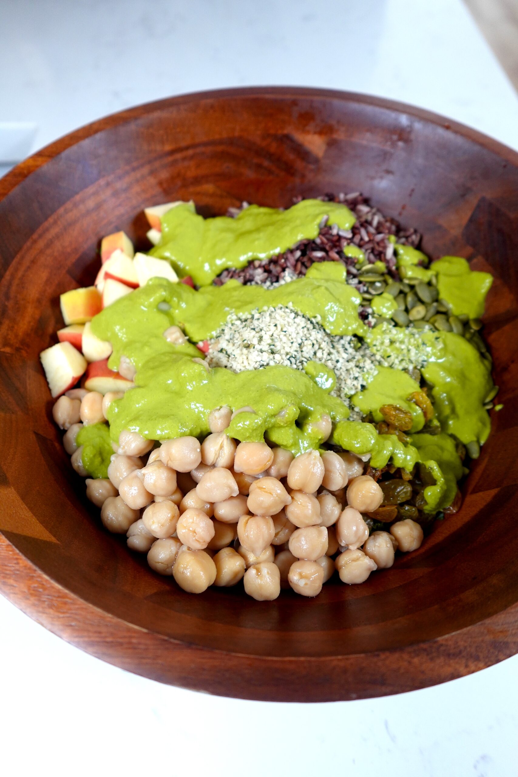 Fall Wild Rice Kale Salad with Green Goddess Dressing - Plant Forward ...